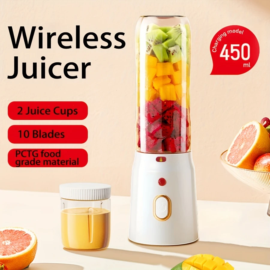 2 Cups One Set, Electric Juicer, Optional Double Cup Portable ...