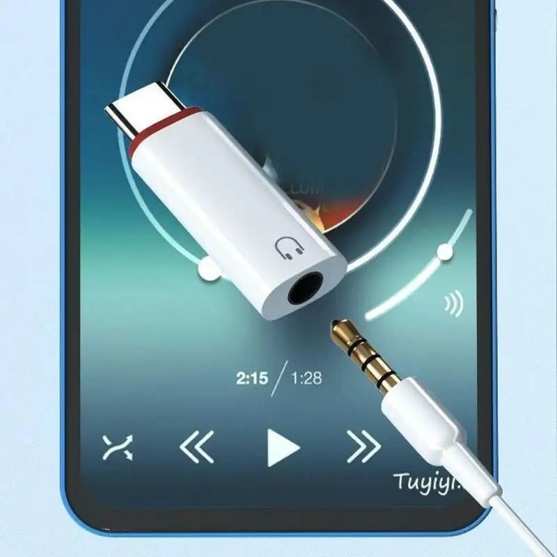 Wired Headset TypeC Converter USB TypeC to 3.5mm AUX Jack Audio USB ...