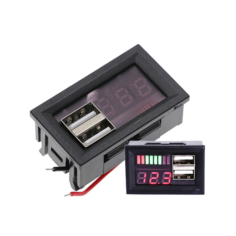 LED Digital Display Voltmeter Mini Voltage Meter Panel Battery Tester ...