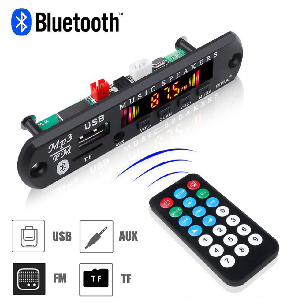 MP3 Wireless Bluetooth 5.0 Board DC 9V 12V Music Player Support WMA USB ...