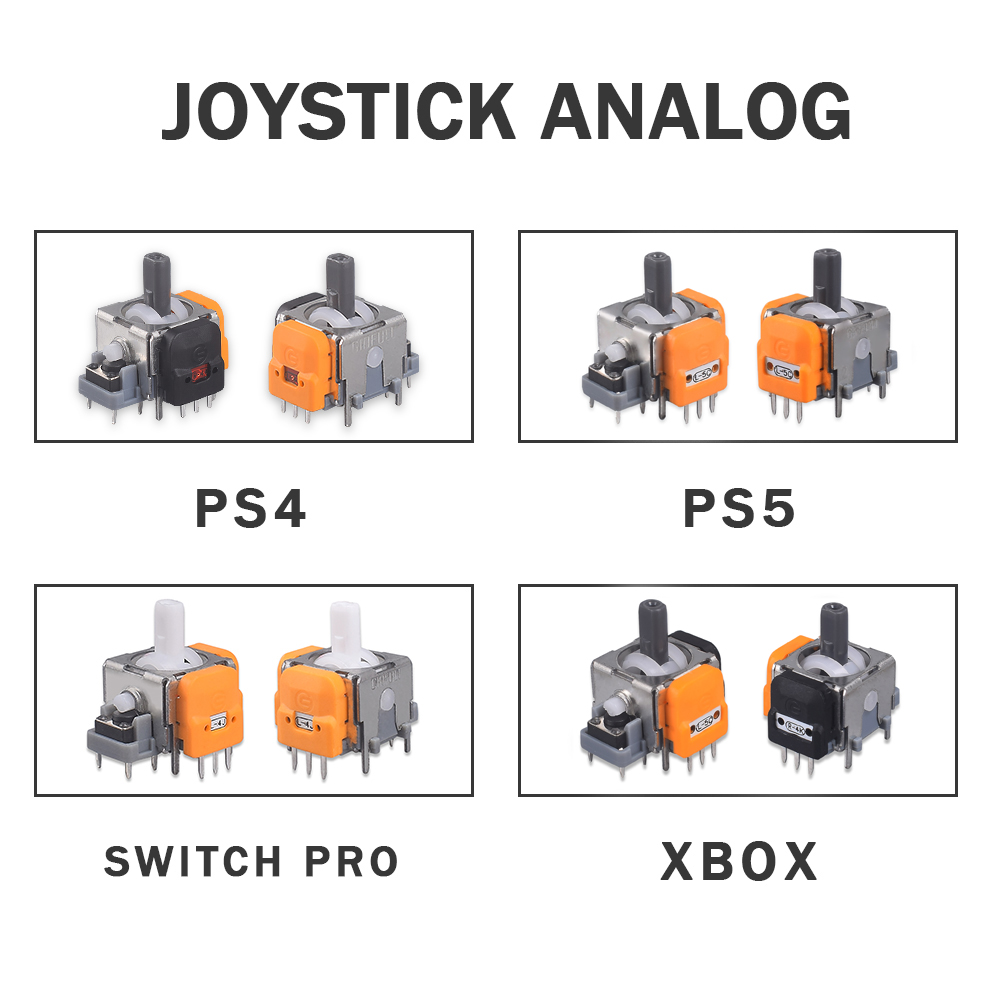 2 Pcs Hall Effect Joystick Replacement Controller for PS4/PS5/Switch ...