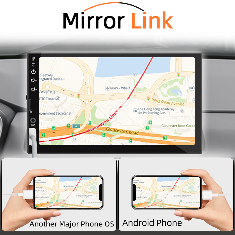 Trendy New 7 Car MP5 Bluetooth Radio, 1 DIN Touch Screen, USB/AUX/TF ...