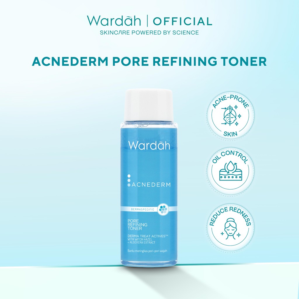 Wardah Acnederm Pore Refining Toner 100 ml - Acne Prone Skin, Reduces ...