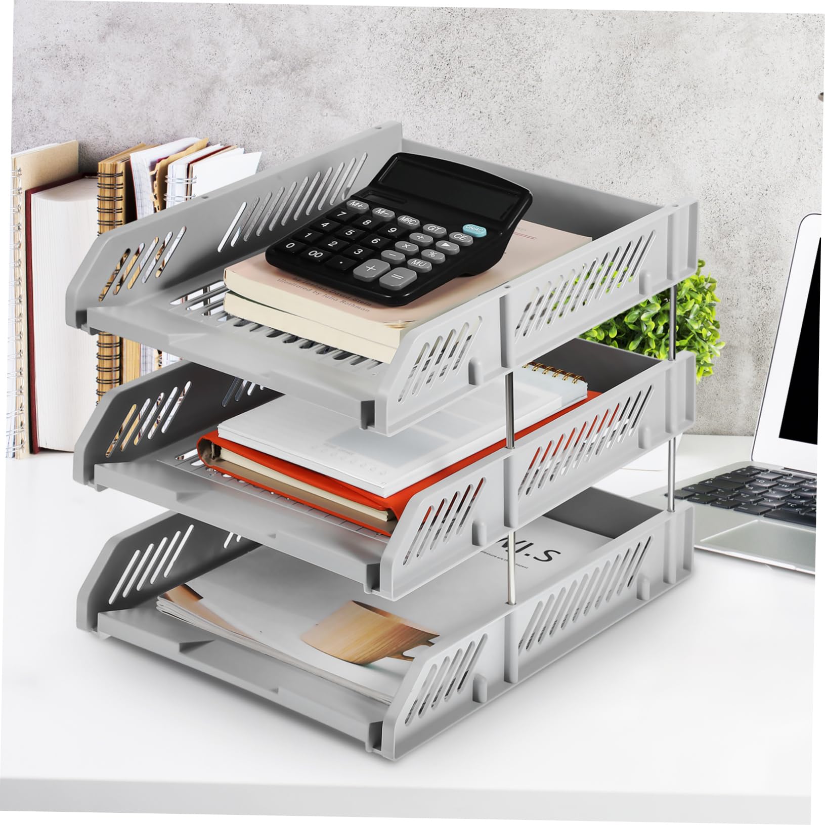 A4 File Organizer - 3-tier Stackable Storage Box | Durable Plastic ...