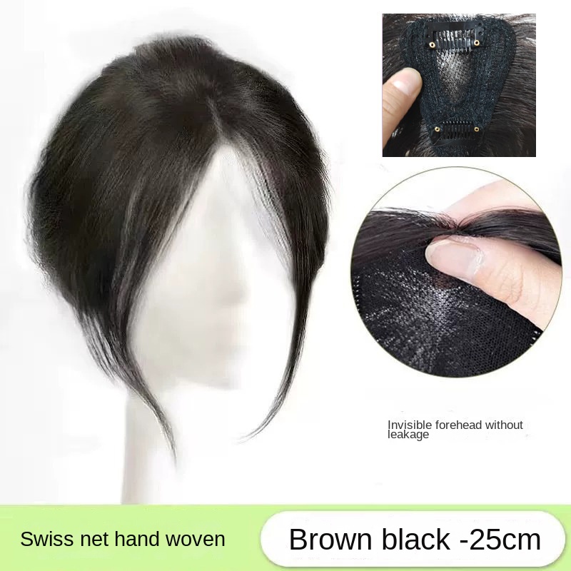 Handmade wig piece for women with simulated hair on the top of the head ...