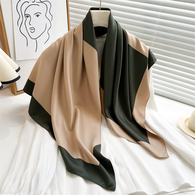 European American Style Fashion Light Luxury Print Color Matching Scarf ...