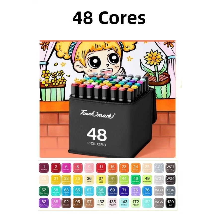 24-168 Colors Touch Double-Ended Markers Pen Set Alcohol-Based for ...