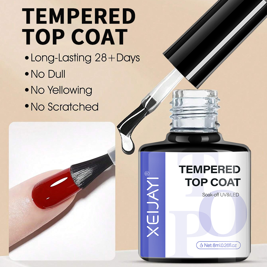 XEIJAYI No Wipe Functional Top Coat Nail Gel polish Design Enhancer ...
