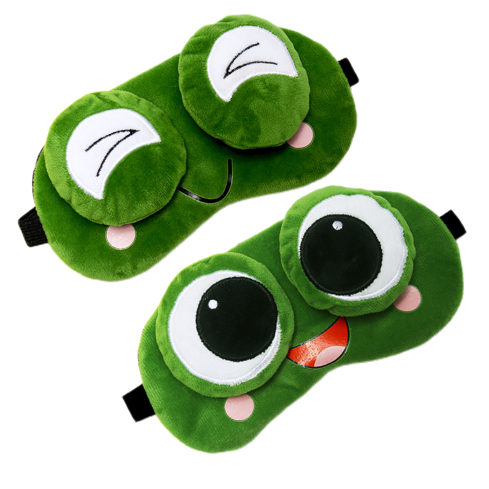 1PC 3D Frog Sleep Mask - Blackout Blindfold For Travel & Office Rest ...