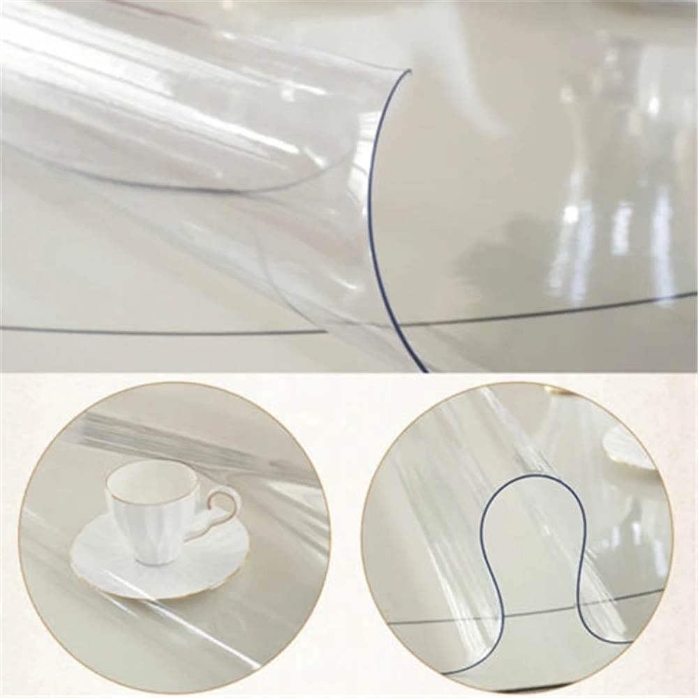 Round Transparent Pvc Tablecloth Waterproof And Scald-Proof Soft Glass ...