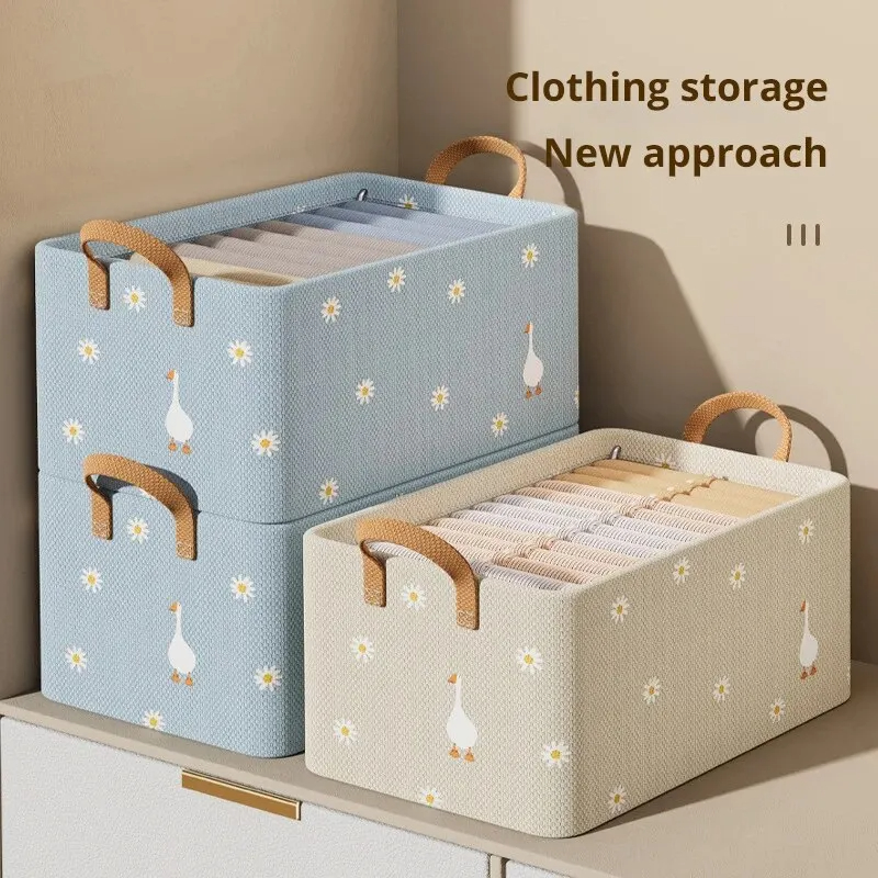 1pc Big Capacity Household Foldable Clothes and Items Storage Box with ...