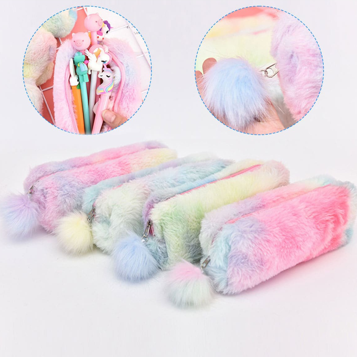 Kawaii Creative Plush Pencil Case Cute Pen Bag Stationery Home Storage ...
