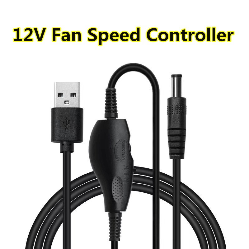 12V Fan Speed Controller, Fan Power Adapter,USB 5V Step UP Boost to DC ...