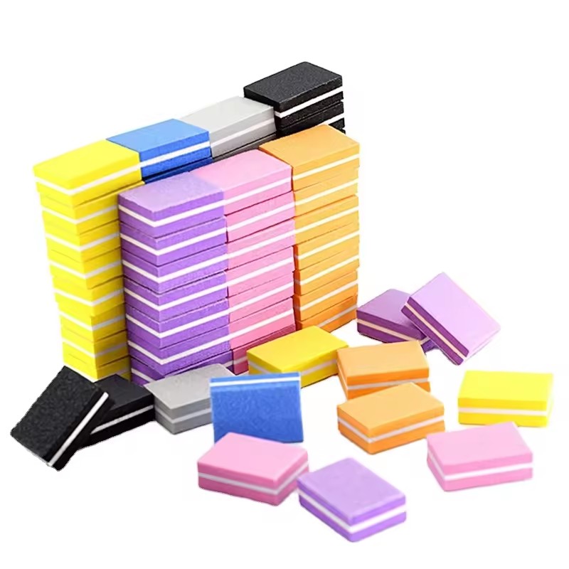 50pcs Manicure Tools Mini Nail Buffer Square Mini Nail File Block and ...