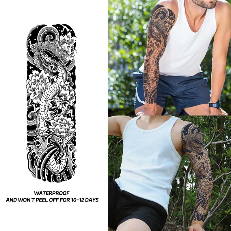 Python Wave, Long-Lasting Waterproof One Week to Two Week Tattoo ...