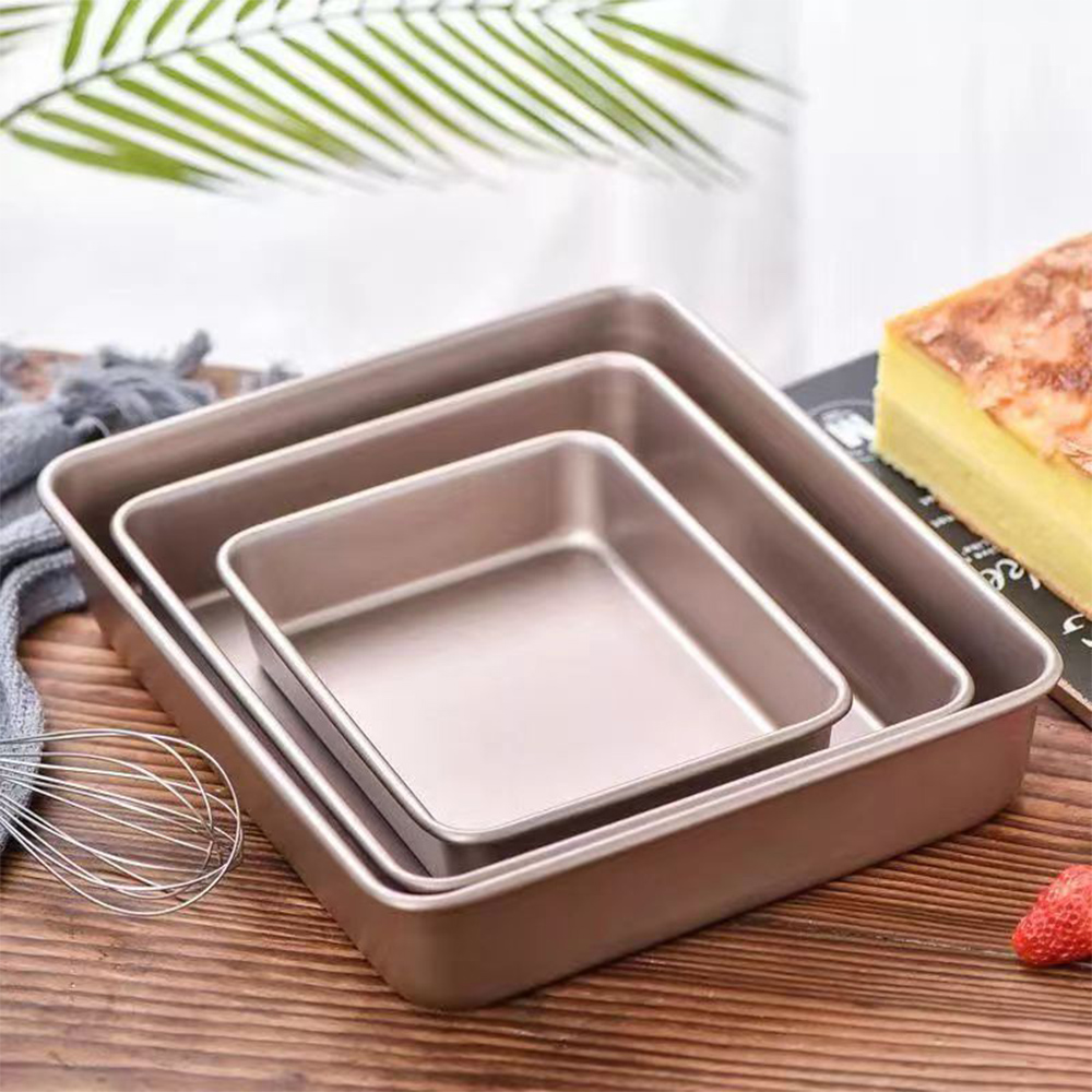1 6-inch/8-inch Carbon Steel Cake Mold Square Non-stick Coating Pizza ...