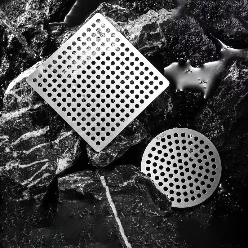 Square bathroom floor drain cover filter screen anti clogging drain ...