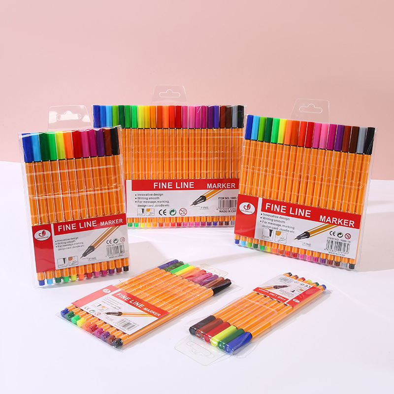 24-Color Ultra-Fine Needle Pen, Signature, Color Hook, Student Tracing ...