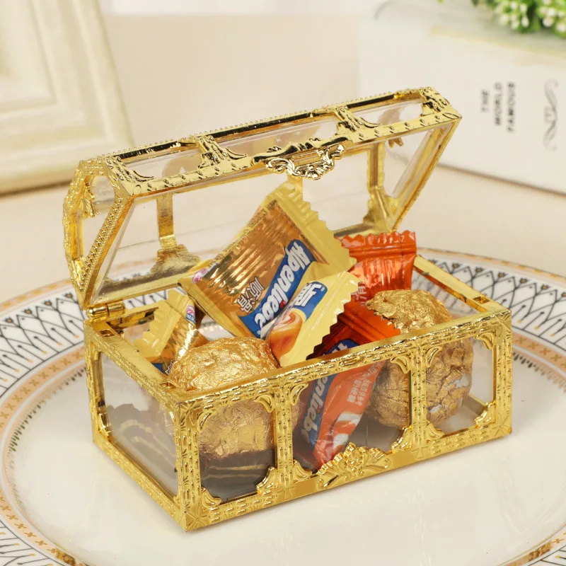 1pc Vintage Golden Pirate Treasure Storage Box Candy Trinket for ...