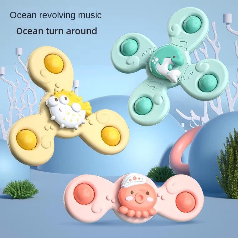 Combination Children's Suction Cup Spinning Fun Toys Ocean Dinosaur ...