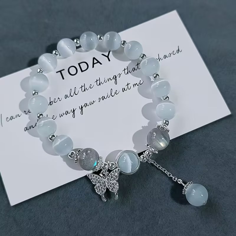 Fashion Butterfly Beaded Bracelet New Korean Women's Bracelet | Shopee ...