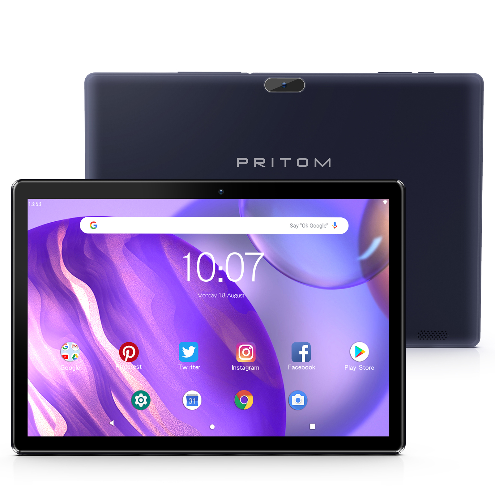 PRITOM 10 inch Tablet - Android Tablet with 2GB RAM, 64GB ROM, 512GB ...