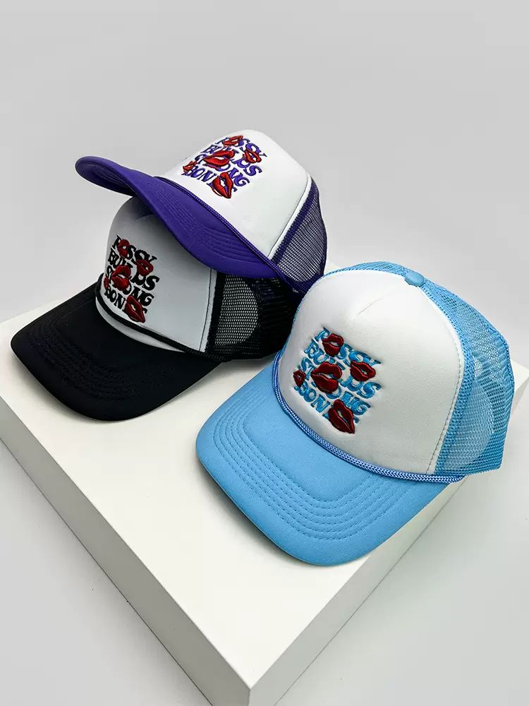 Spring Summer New Style Niche American Style Embroidered Lips Letters ...