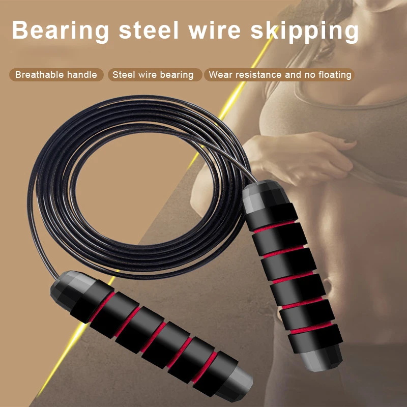 Tangle-Free Rapid Speed Jumping Rope Cable with Ball Bearings Steel ...