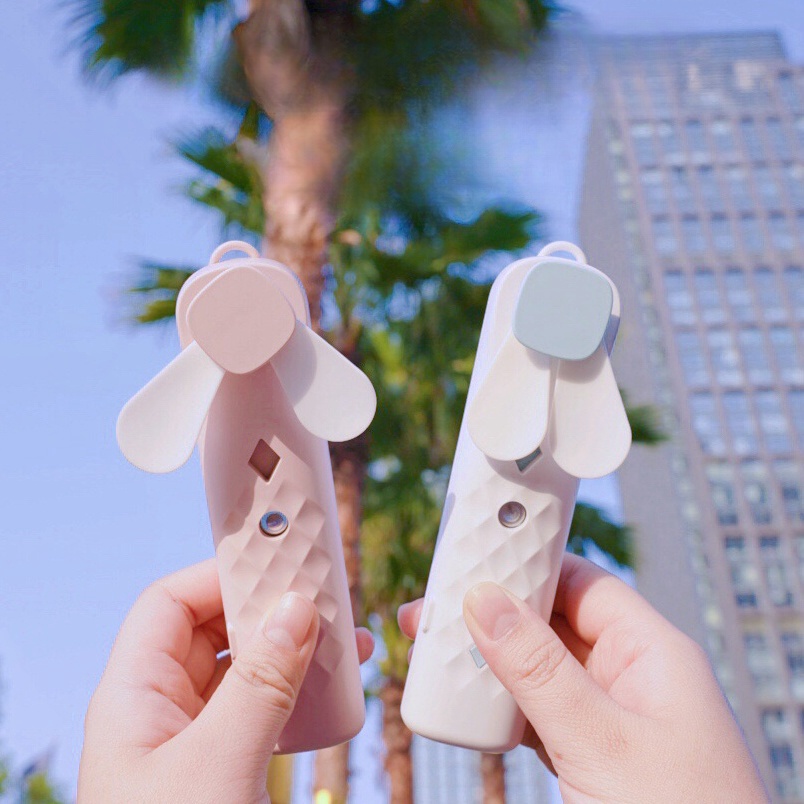 Hand Held Water Spray Mist Hand Fan Usb 2 In 1 Mini Air Cooler Fan ...