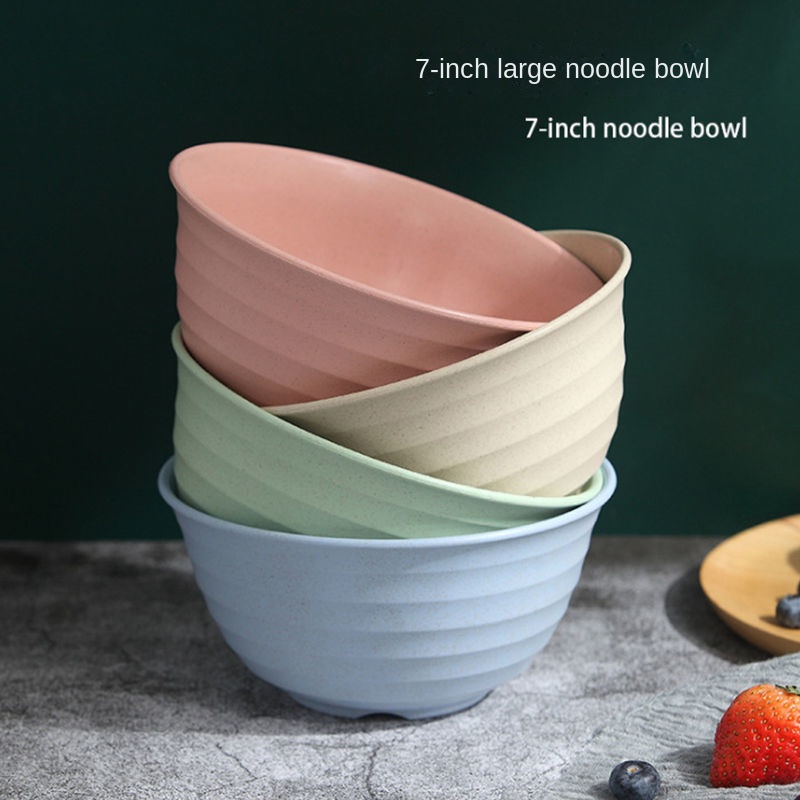 5pcs (17cmx8.5cm) Wheat Straw Bowl Modern Microwavable Bowl Straw Bowl ...