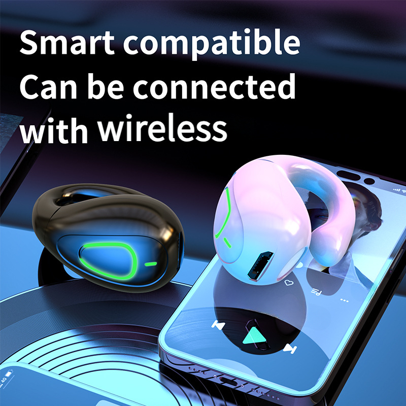 Wireless New Bluetooth Headset S20 Earless TWS Open Ear Clip OWS Single ...