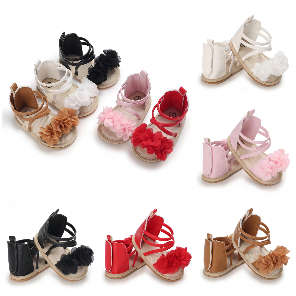 Girl Baby Sandals Girl Baby Flower Princess Flat Shoes Preschool Summer ...