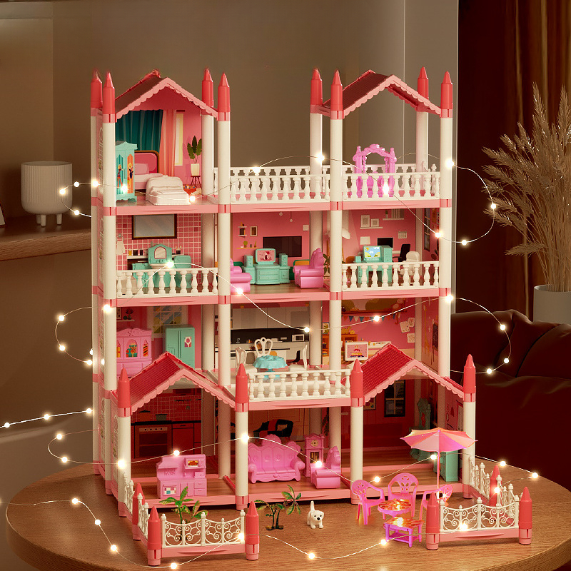 DIY Princess Castle Villa Toy Set for Children - Min i Room Furniture ...