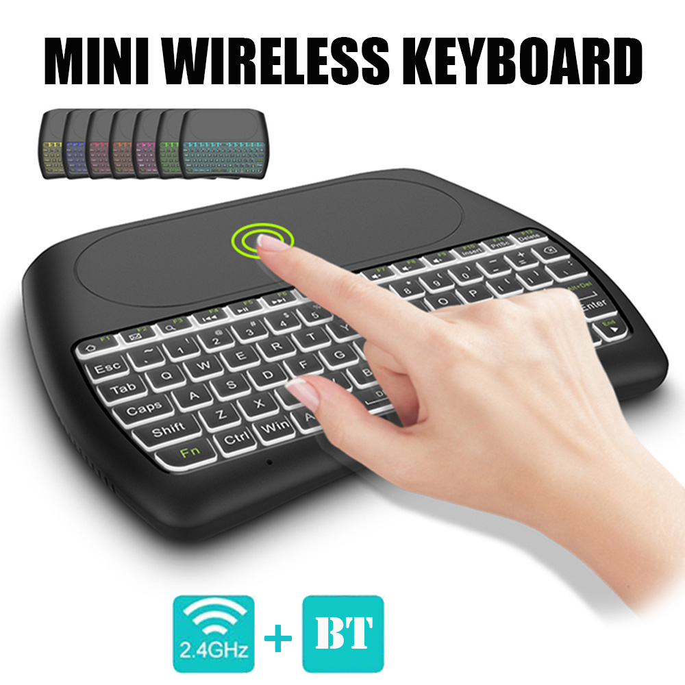 Bluetooth Wireless Keyboard D8 Pro 24g Mini Touchpad Backlit Keyboard Mouse Controller 9211
