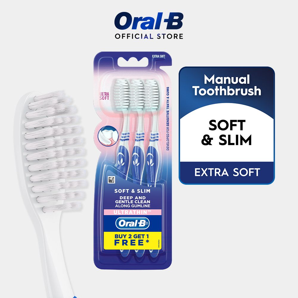 Oral-B Soft & Slim Toothbrush 3 count | Shopee Malaysia