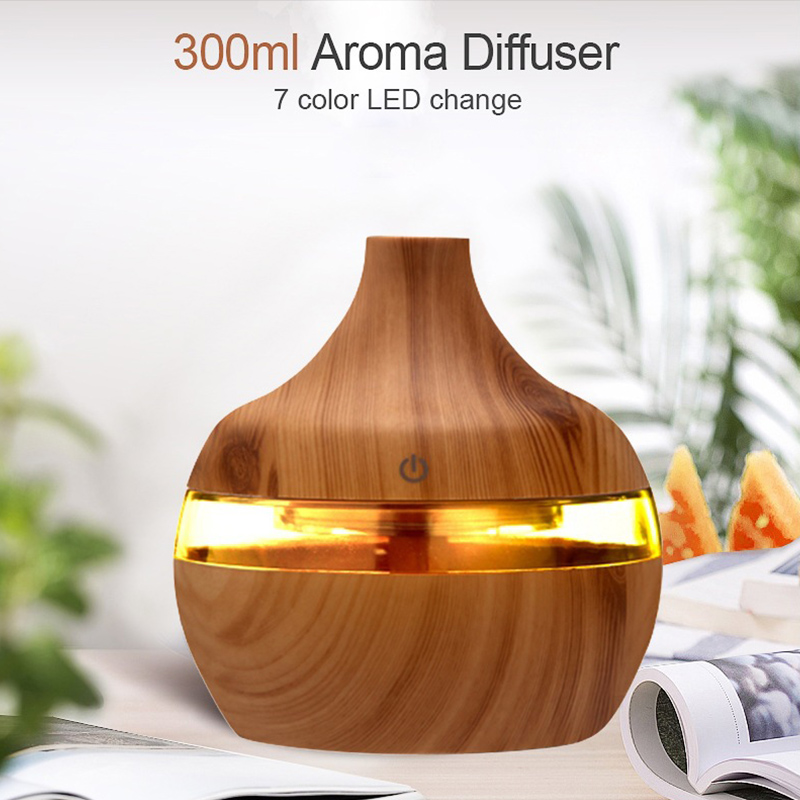 300ml Woodgrain Humidifier Is Easy To Operate | Shopee Malaysia