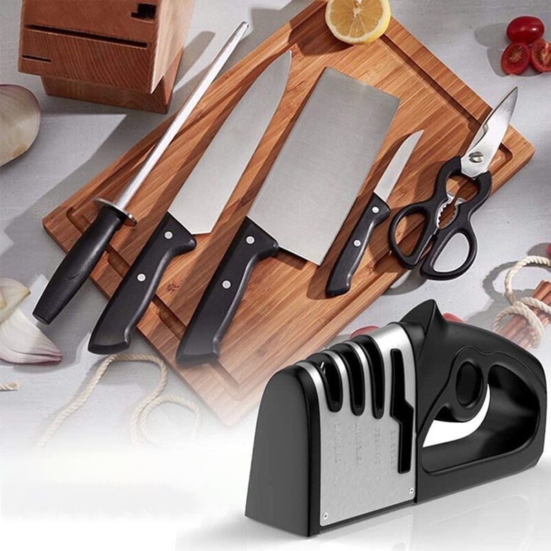 Four In One Quick Sharpener Handheld Multifunctional Knife Sharpening ...