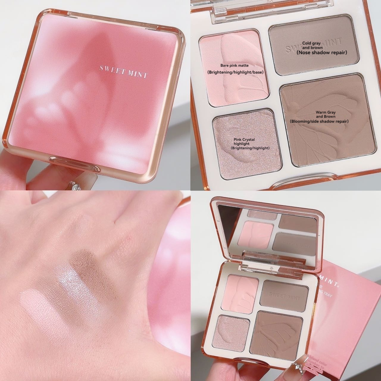 Four-color Contouring Palette High Gloss Contouring Integrated Beginner ...