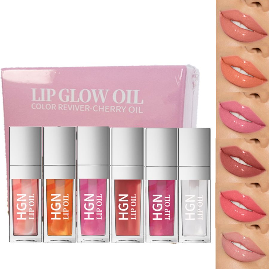 Set of 6 pieces,6 Color Lip Oil Lip Gloss, Moisturizing , Lightening ...