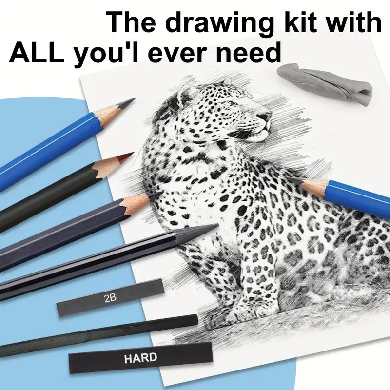 35 Pieces Pro Drawing Kit Sketching Pencils Set,Portable Zippered ...