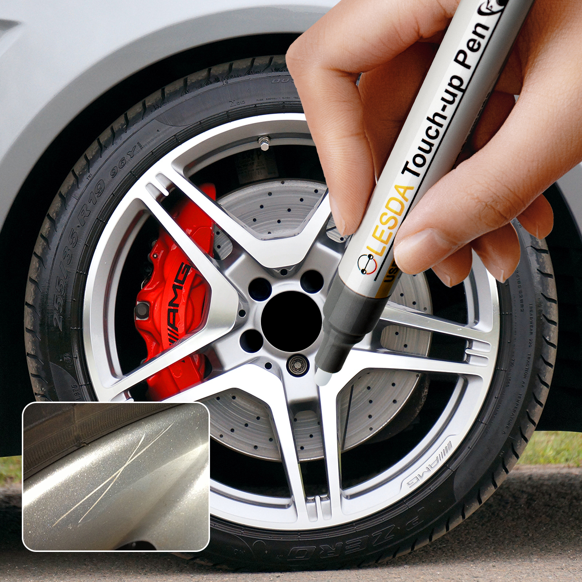 Rim Touch Up Paint - Wheel Repair Curb Rash, Quick and Easy Wheel ...