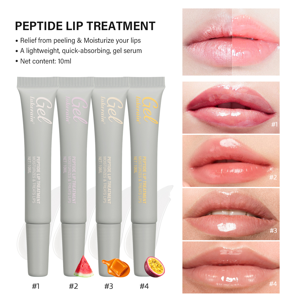 Peptide Lip Care Gel Fade Lip Lines Exfoliate Dead Skin Moisturizing