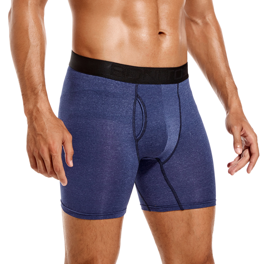 1 Piece Men's Front Open Boxer Briefs Breathable Blue Briefs | Shopee ...