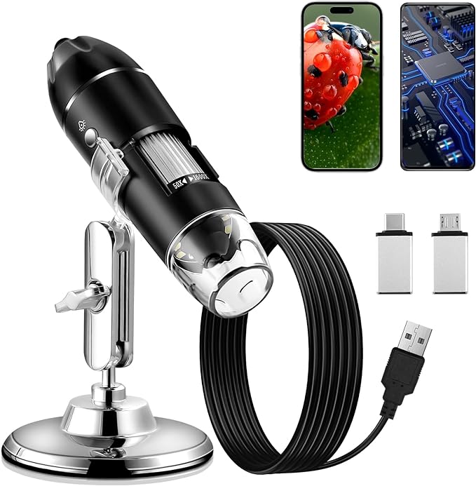 USB digital microscope camera, 50X-1600X enlarged handheld mini ...