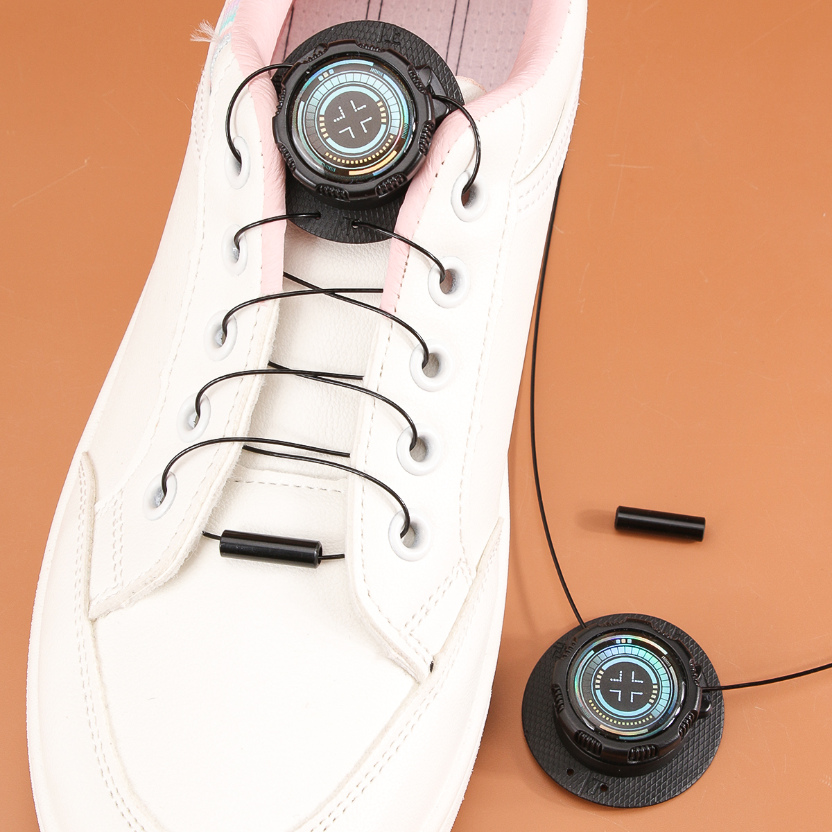 Rotating Button Shoelaces with Automatic Elastic Adjustment Quick No ...