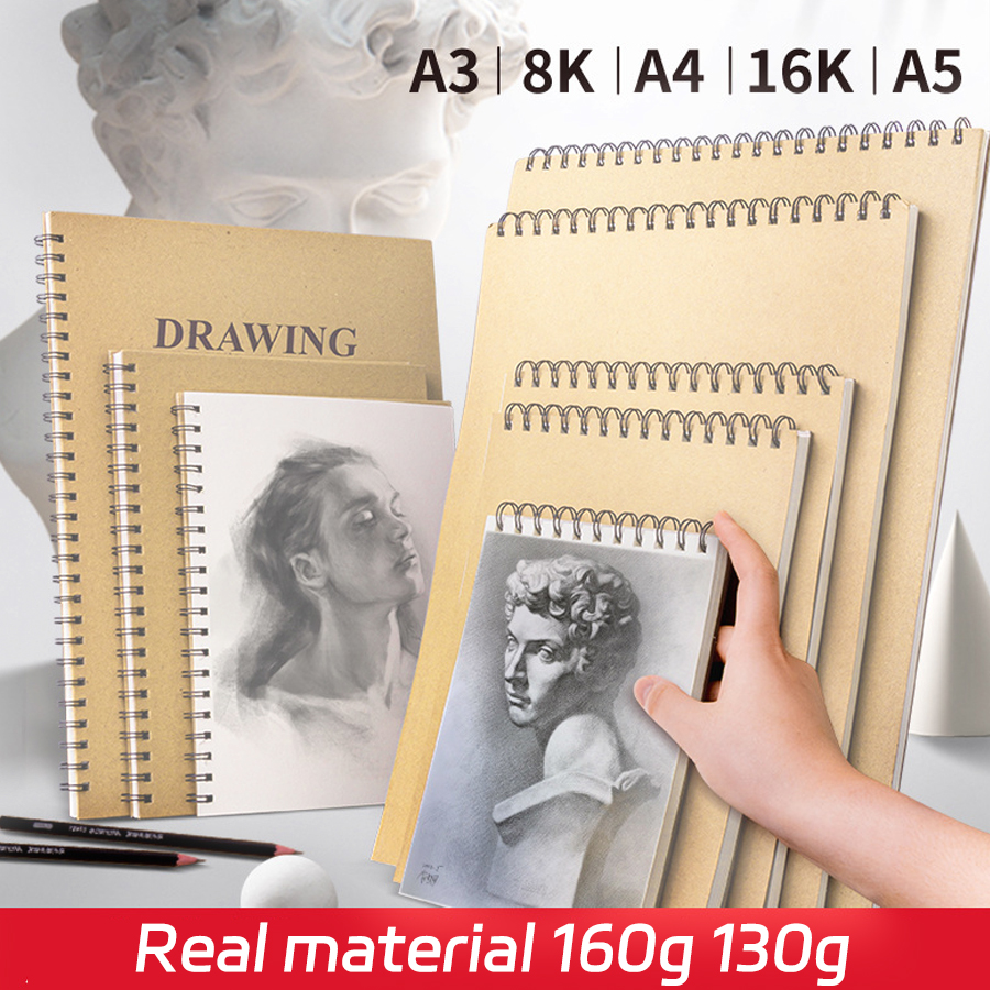 ProProfessional Sketchbook Drawing Notepad 160 GSM Color Pencil, Oil ...