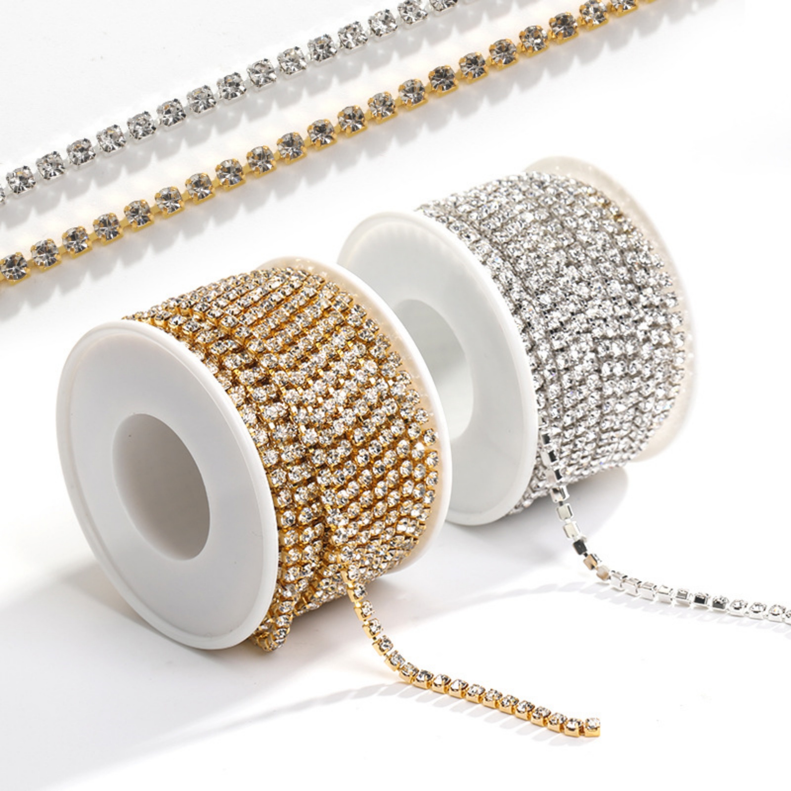 One Size Claw Chain Electric Swimming Rhinestone Pearl Chain ...