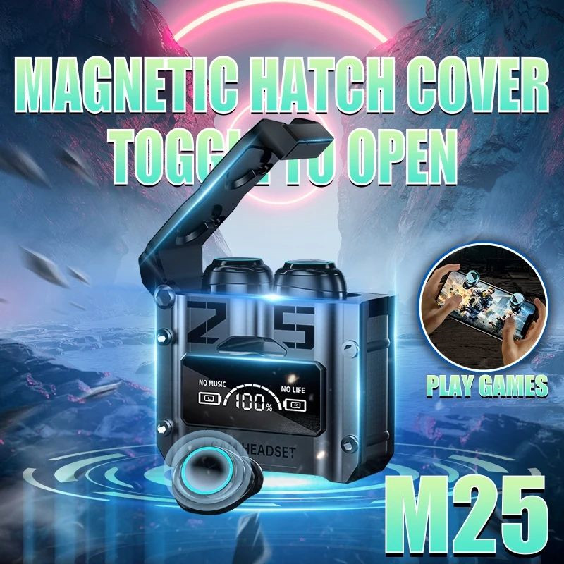 Original M25 Tws Wireless Headphones Earphones 5.3 Bluetooth Touch ...