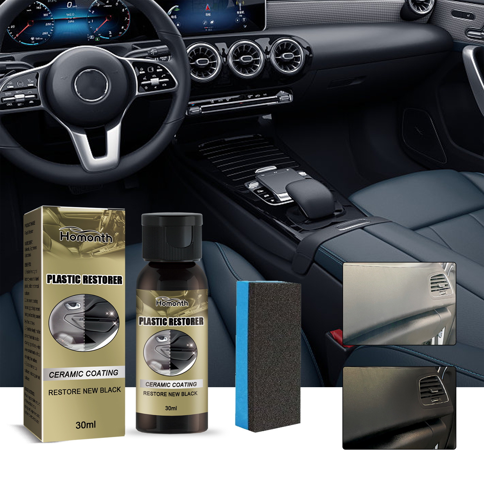 Homonth Automotive plastic refurbishing agent Automotive Interior clean ...