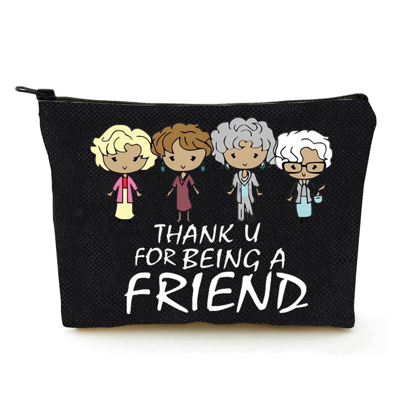 Golden Inspired Cosmetics Bag Travel Bag for BFF Best Friend Birthday ...